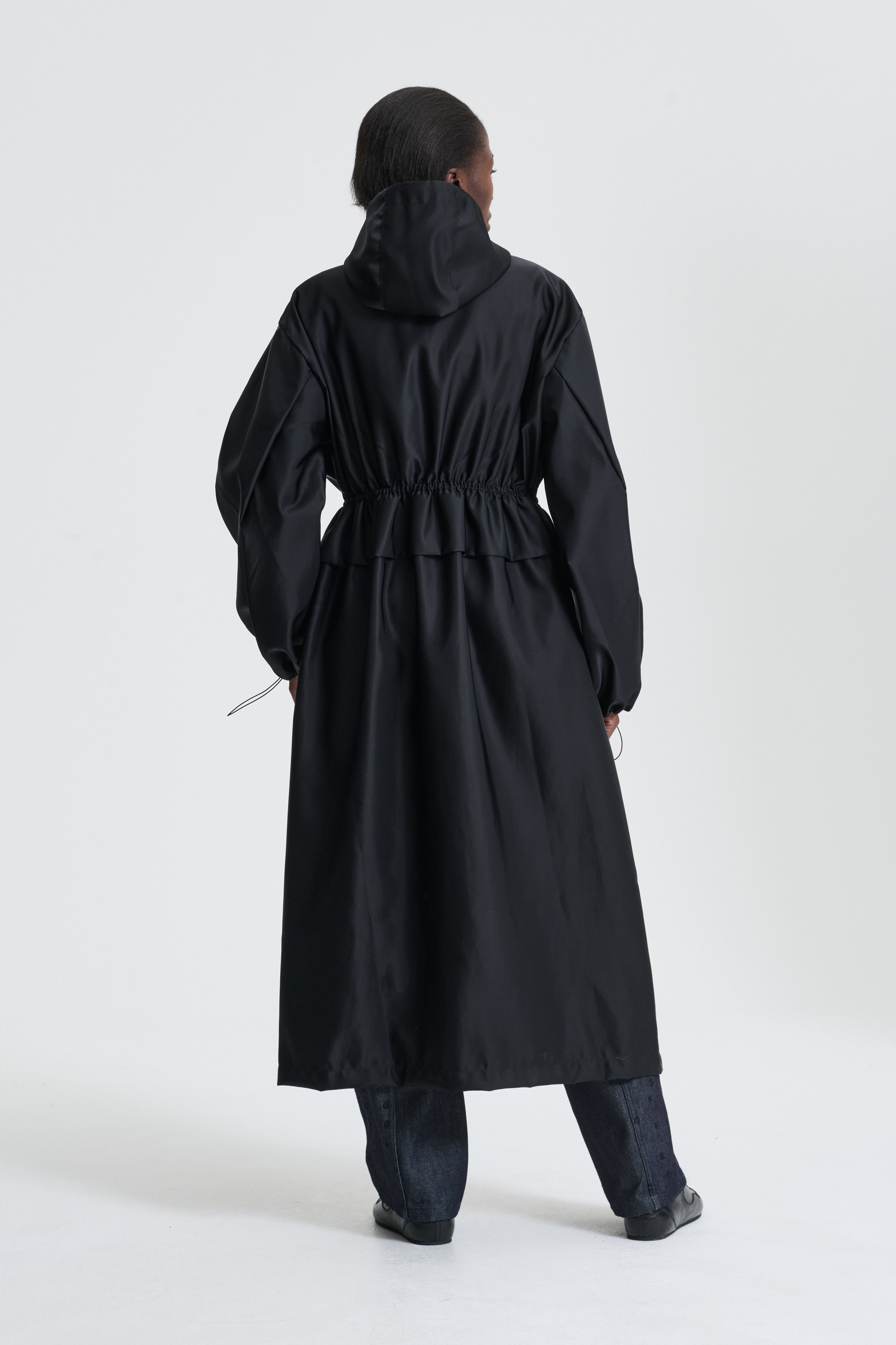 BOWIE | COAT TECHNICAL CANVAS BLACK