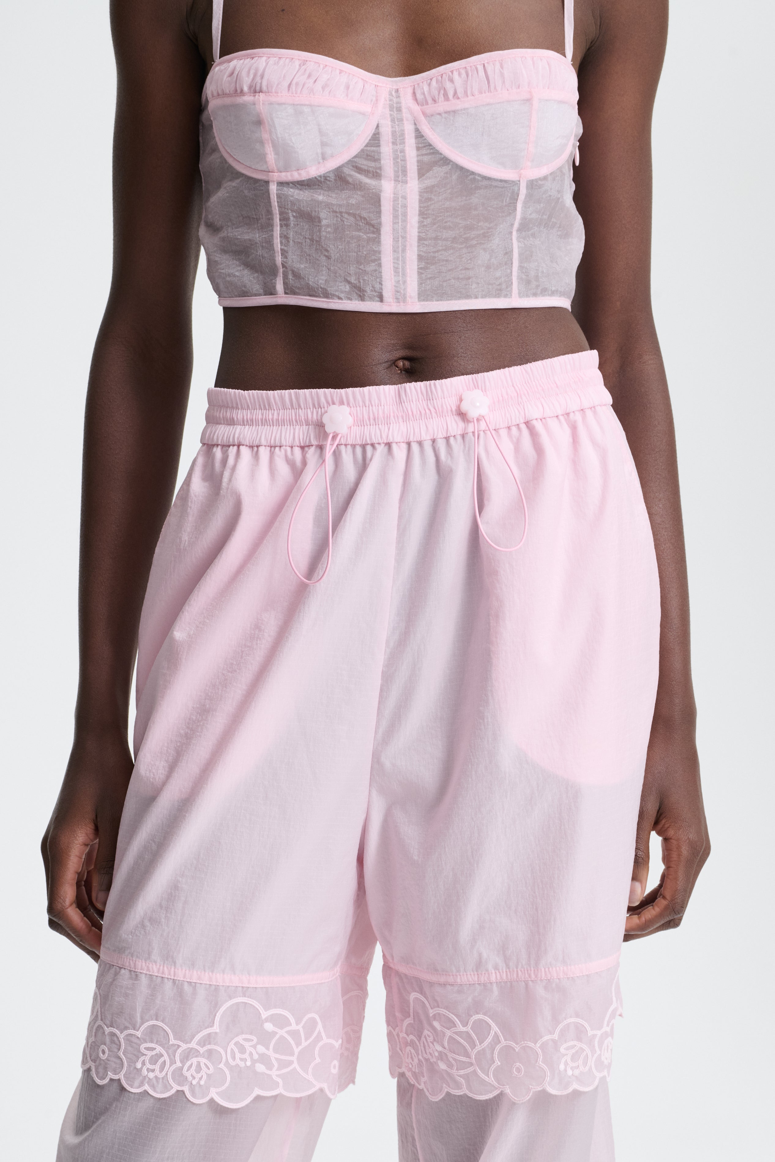 BIANCA | JOGGERS EMBROIDERED RIPSTOP PINK